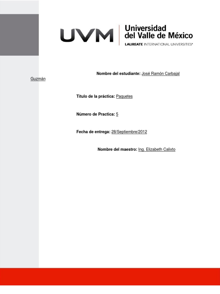 Practica 5 Paquetes | PDF | Finanzas y dinero | Métodos y materiales de ...