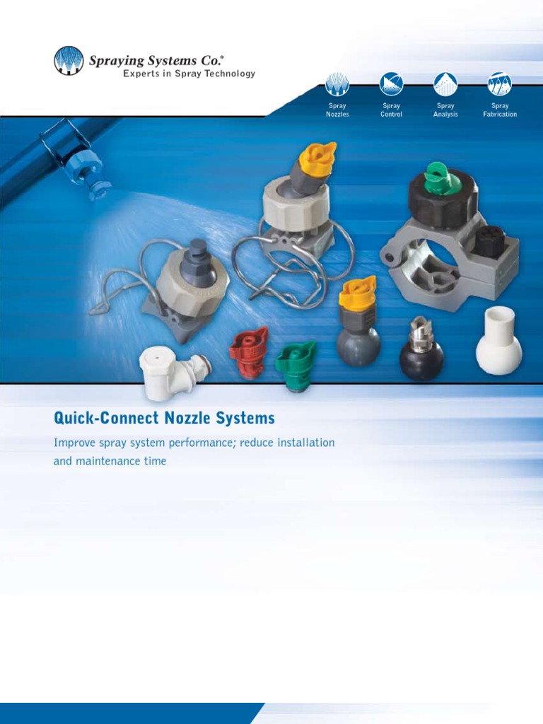 Quick-Connect Nozzle Systems: Experts in Spray Technology | PDF | Pipe ...