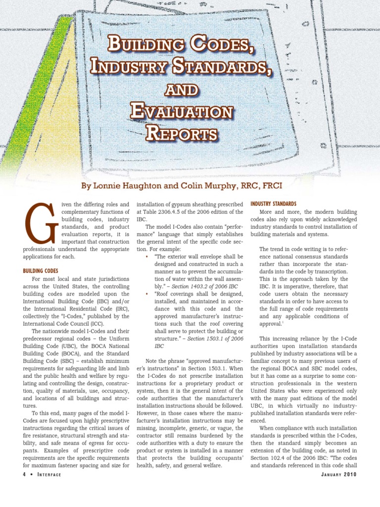 Understanding the Distinctions Between Building Codes, Industry ...