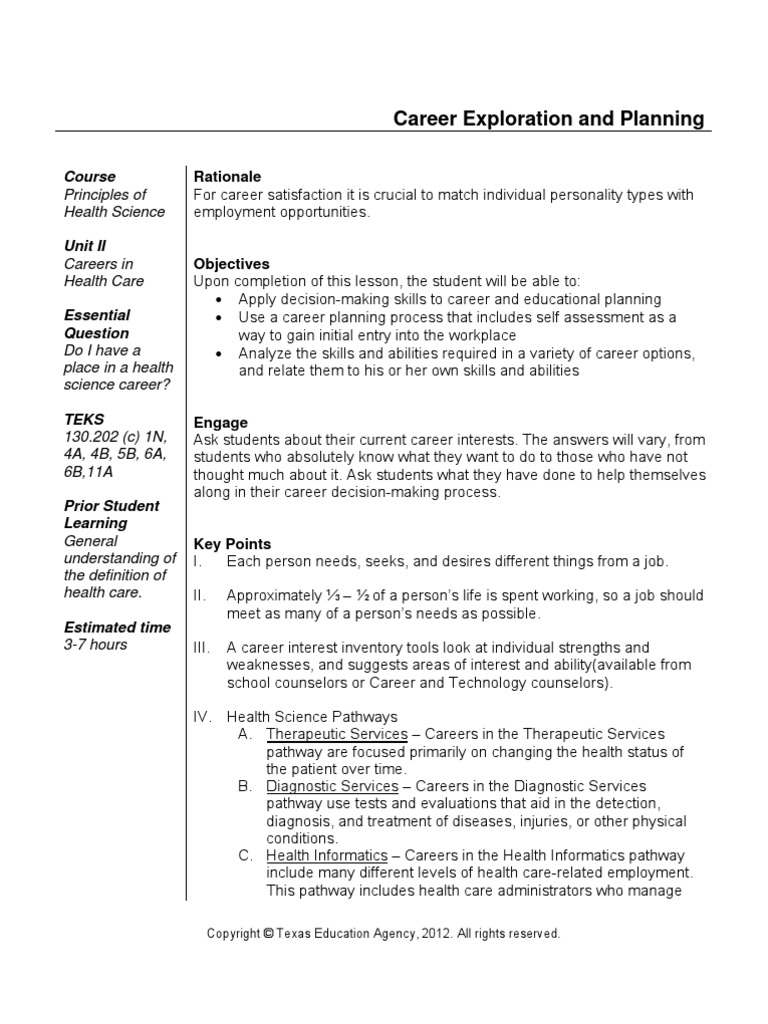 Career Exploration and Planning | PDF | Health Care | Medical Diagnosis