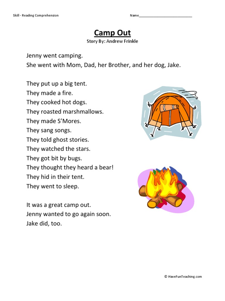 Jenny's Camping Adventure | PDF