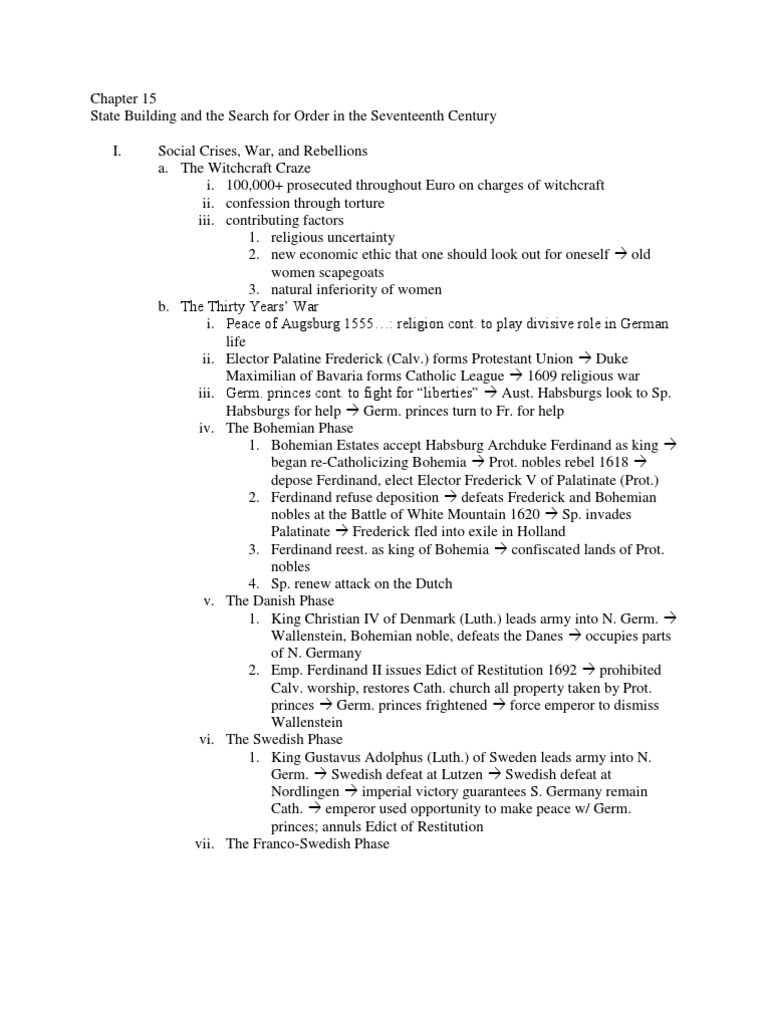 Chapter 15 Notes | PDF | English Civil War | Oliver Cromwell