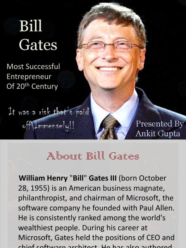 Willian Henry Gates 00718125448-Phpapp02 | PDF | Microsoft | Computing