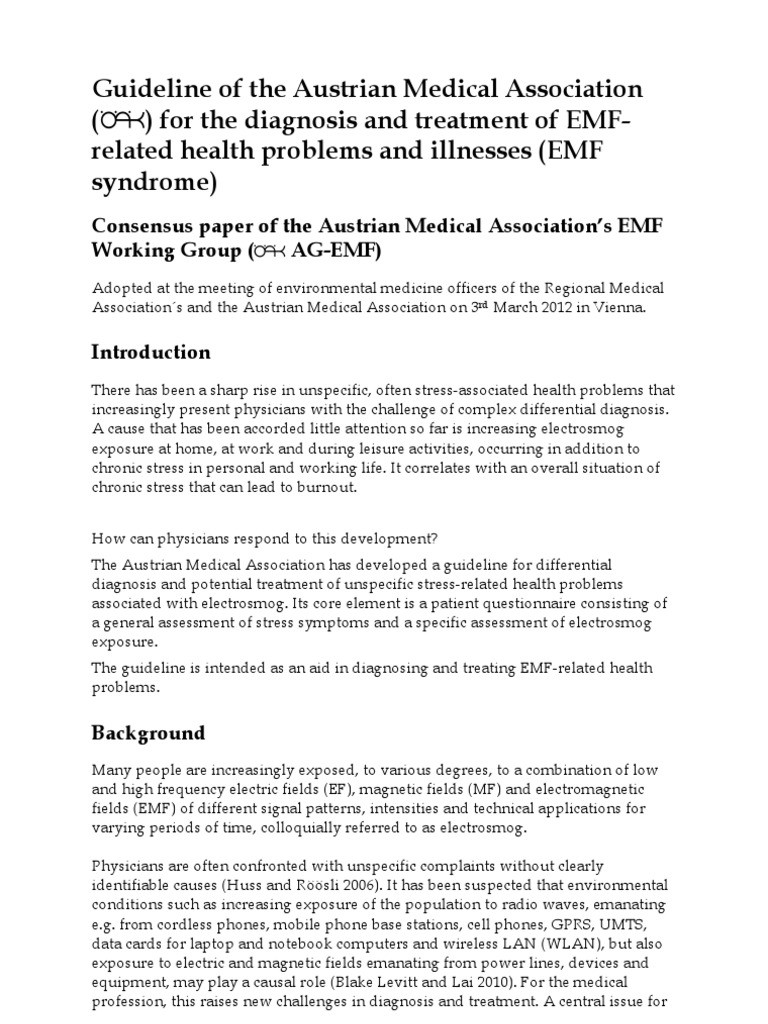 EMF Syndrome Diagnosis Guidelines | PDF | Medical Diagnosis ...