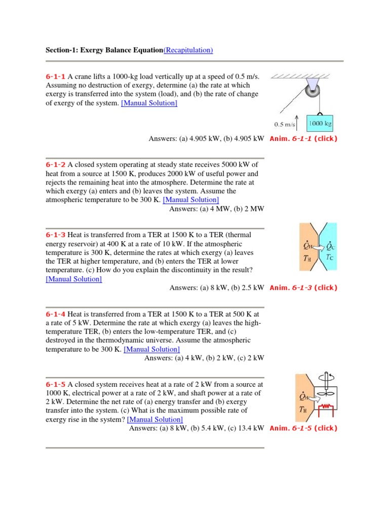 Exergy Analysis in Thermodynamics | PDF | Exergy | Properties Of Water