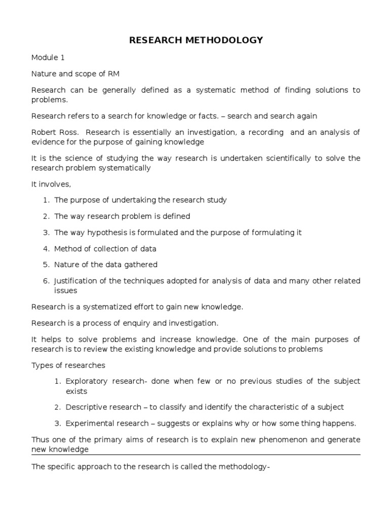 Understanding Research Methodology | PDF | Sampling (Statistics ...