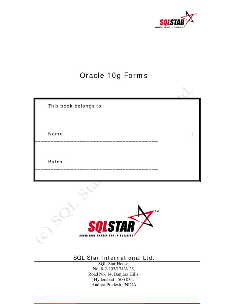 Oracle 10g Forms: This Book Belongs To | PDF | Application Server | Java (Programming Language)