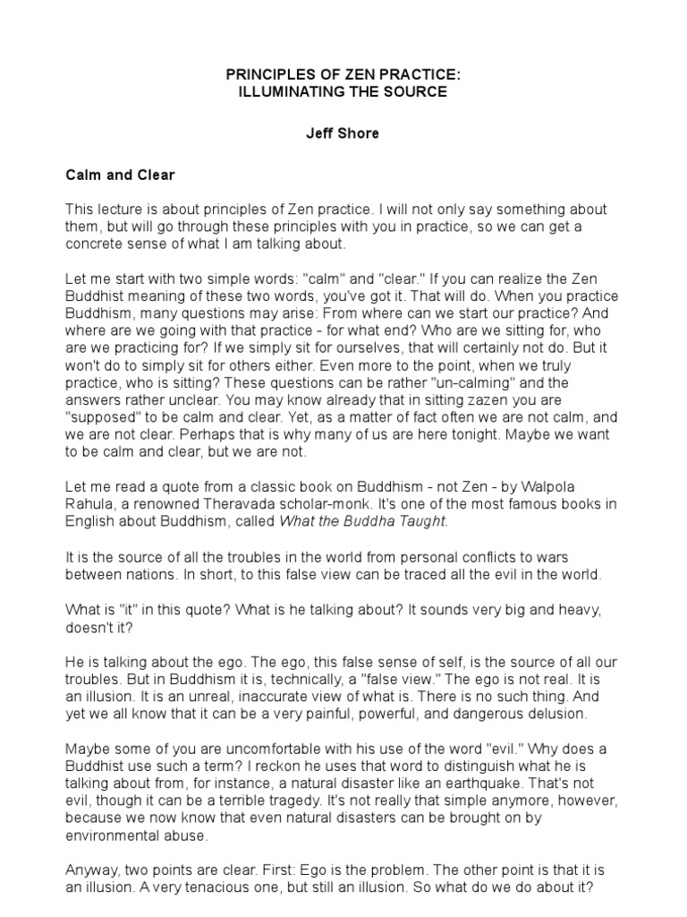 Principles of Zen | PDF | Zen | Buddhist Texts
