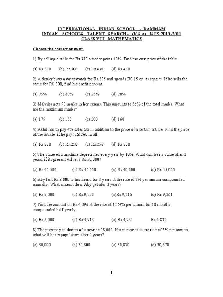 International Indian School - Dammam Indian Schools Talent Search - (K ...