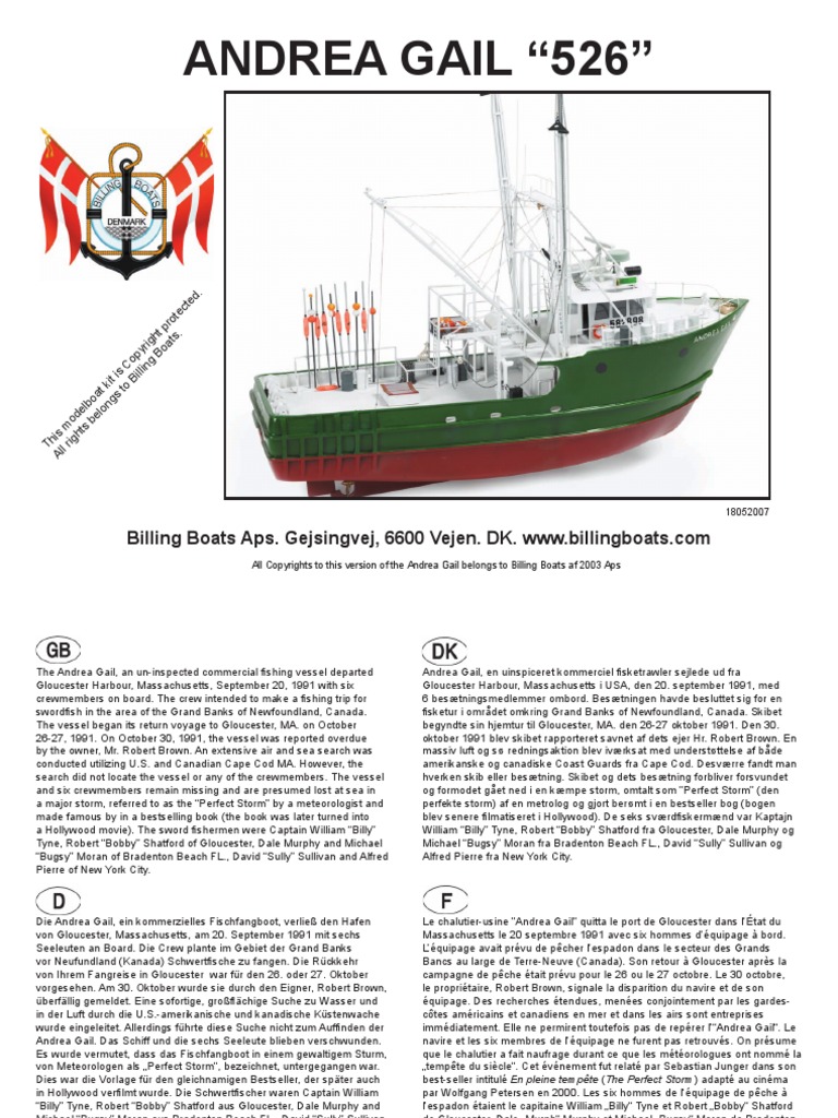 BB526 Andrea Gail_Instruction | Watercraft | Water Transport