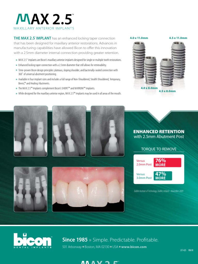 Bicon MAX 2.5 Mm | Dental Implant | Mouth