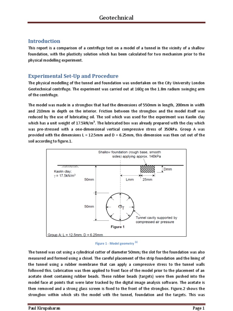 Geotechnical: Figure 1 - Model Geometry | PDF | Geotechnical ...