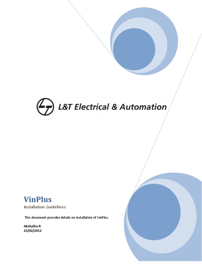 VinPlus Installation Guidelines - Rev01 | PDF | Installation (Computer ...