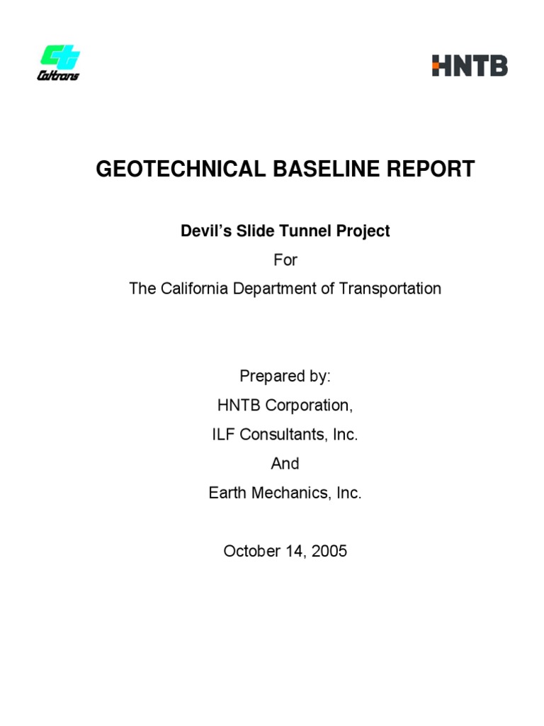 Geotechnical Baseline Report | PDF | Earthquakes | Geotechnical Engineering