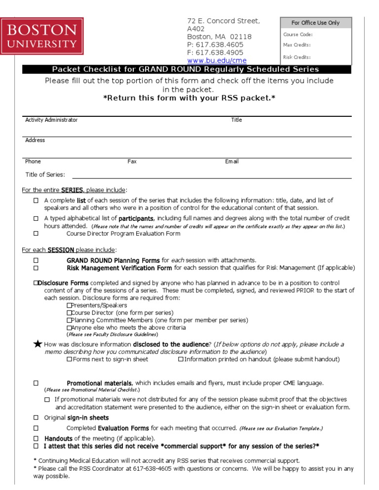 1 Rss Grand Rounds Packet Checklist | PDF | Business | Computing And ...