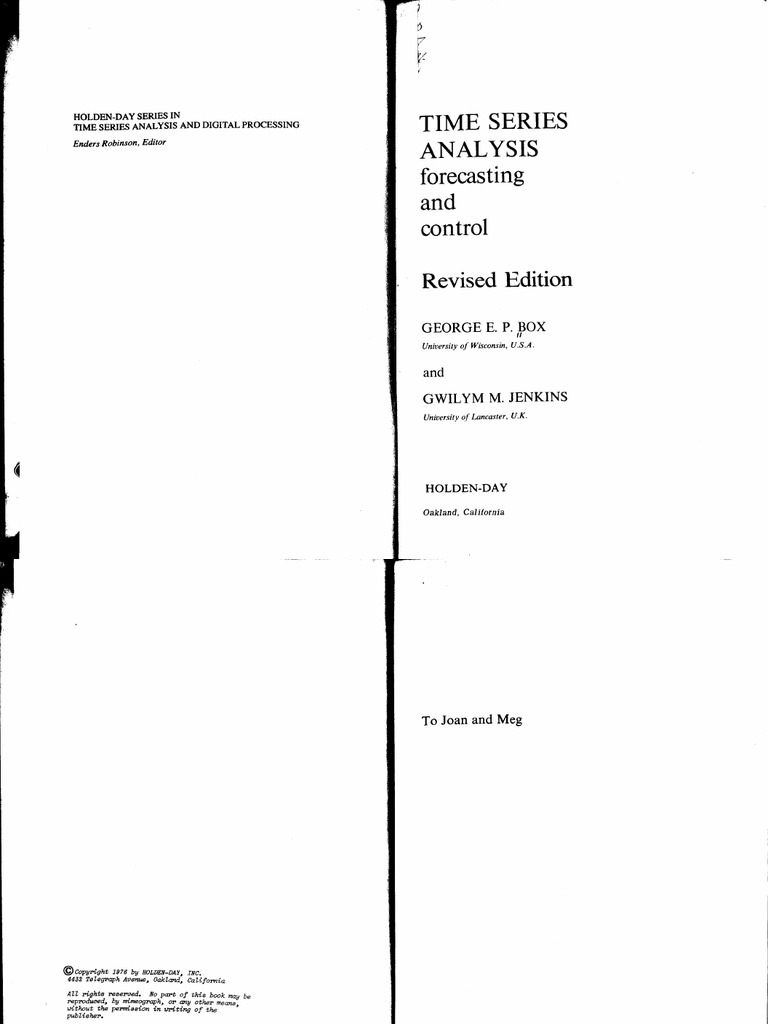 Box-Jenkins Time Series Analysis | PDF