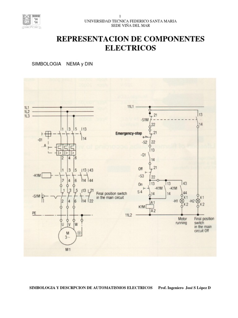 Representacion De Componentes Electricos: Simbologia Nema Y Din