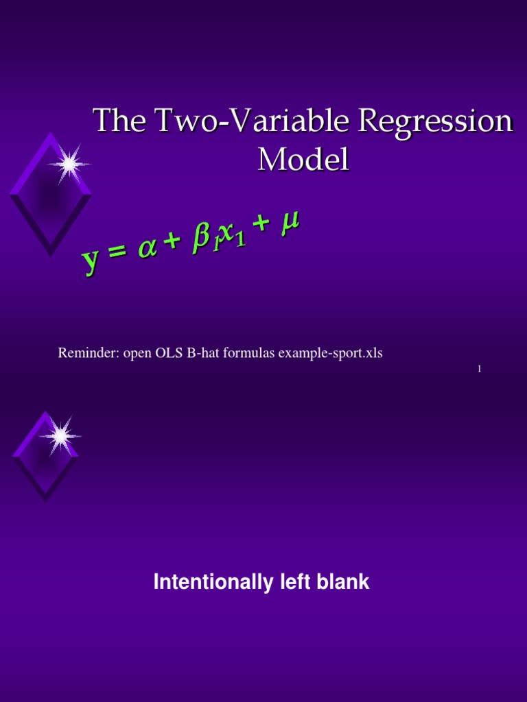 (Classes 1 & 2) 2 Var Regression-For Upload | PDF | Errors And ...