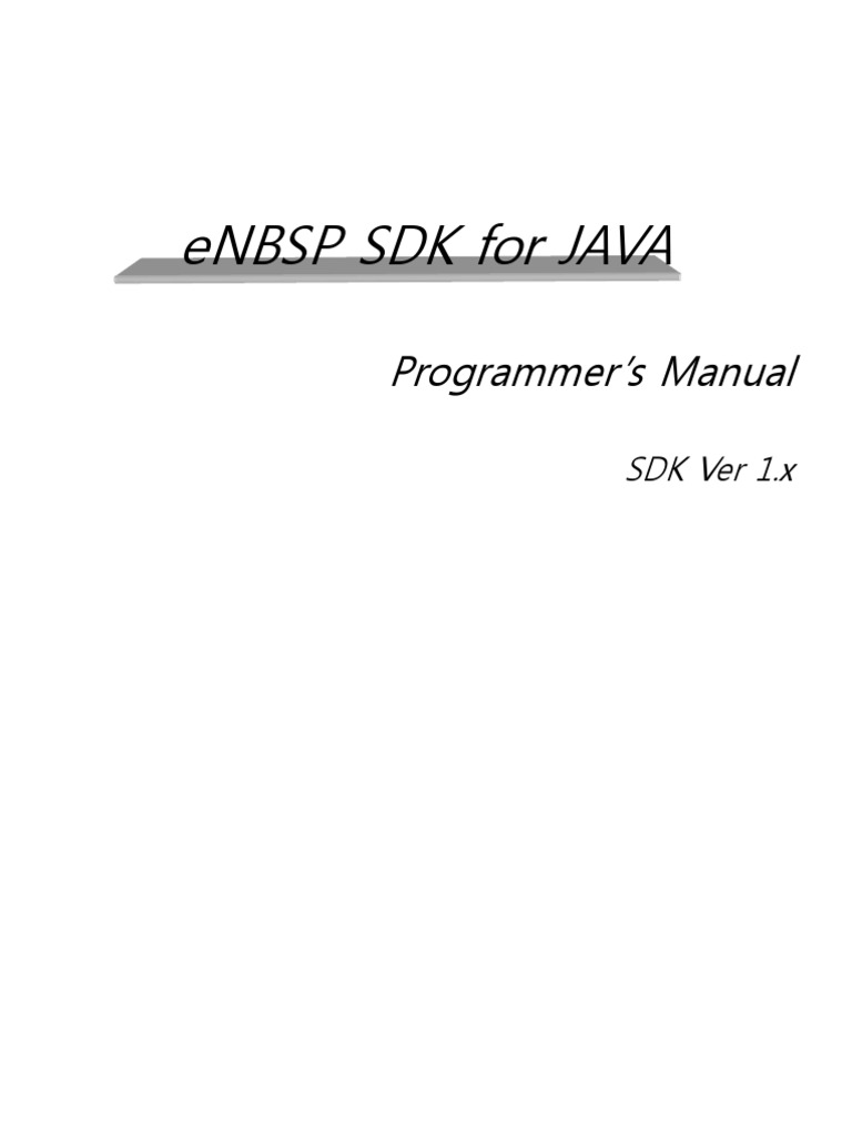Enbsp Sdk Programmers For Java Pdf Java Programming Language Integer Computer Science 