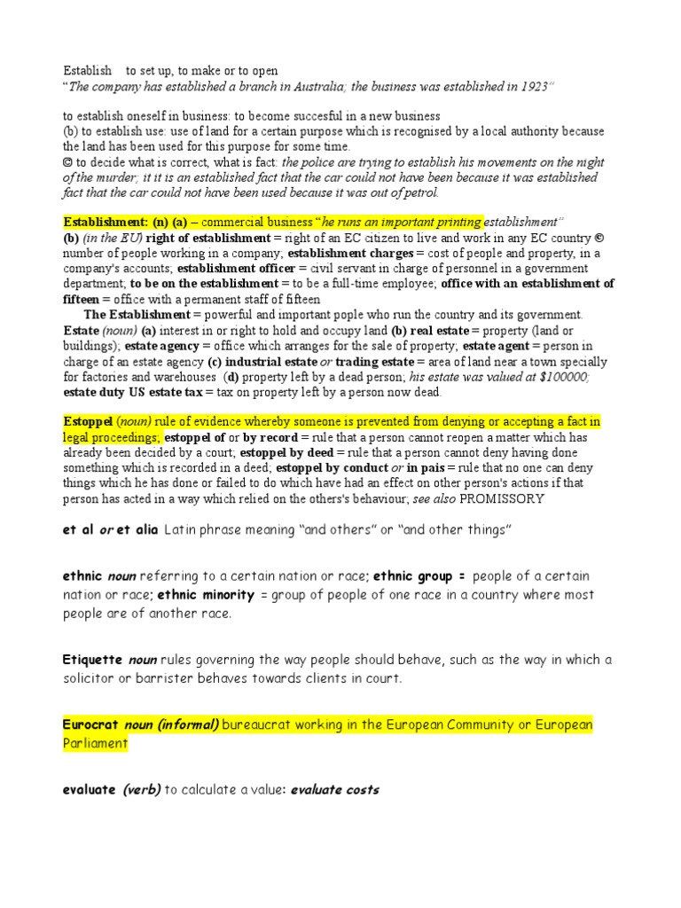 Legal Dictionary Overview and Terms | PDF | Estoppel | Solicitor
