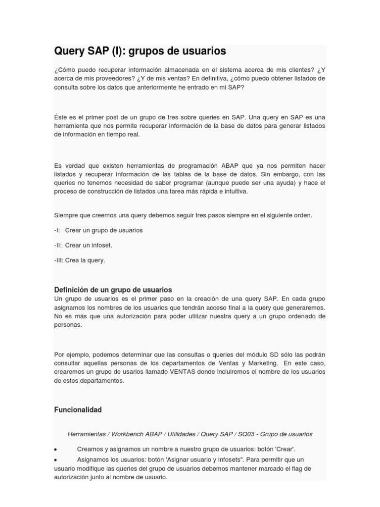 Cómo Crear Un Query | PDF | Tabla (base de datos) | Información