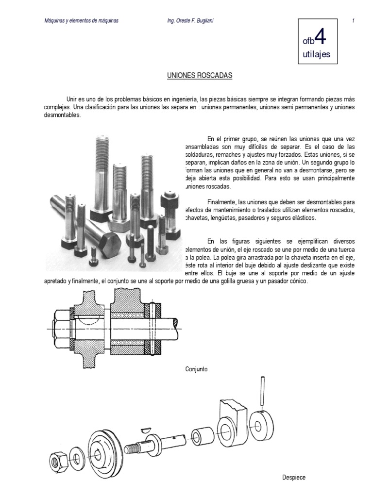 U-4 Uniones Roscadas | PDF | Acero | Eje