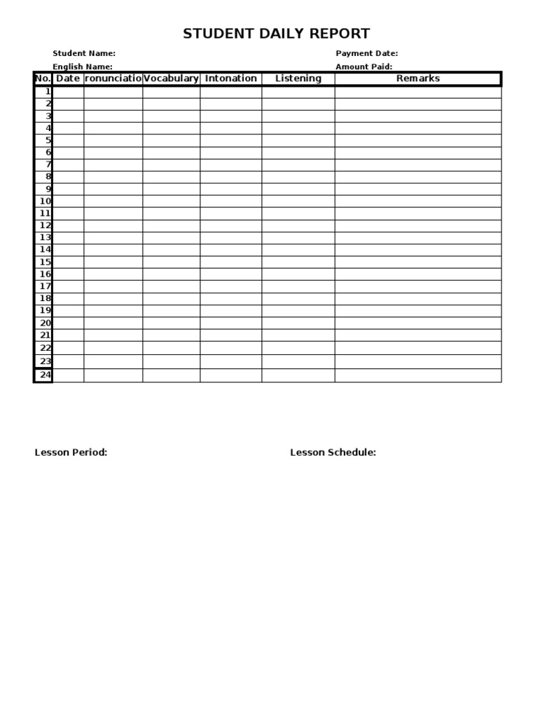Students Daily Report-MAIN | PDF | Career & Growth | Foreign Language ...