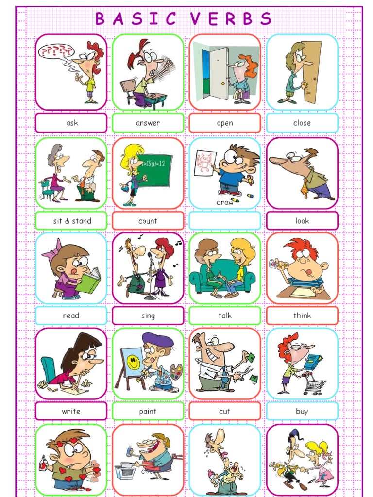 Verb Pictionary | PDF