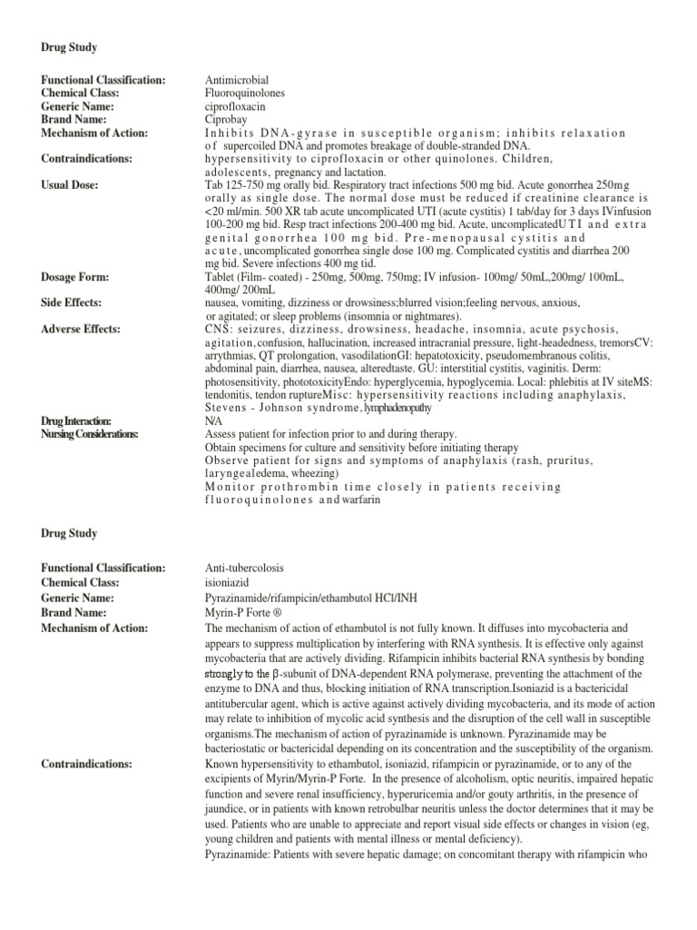 Drug Study | PDF | Adverse Effect | Drugs