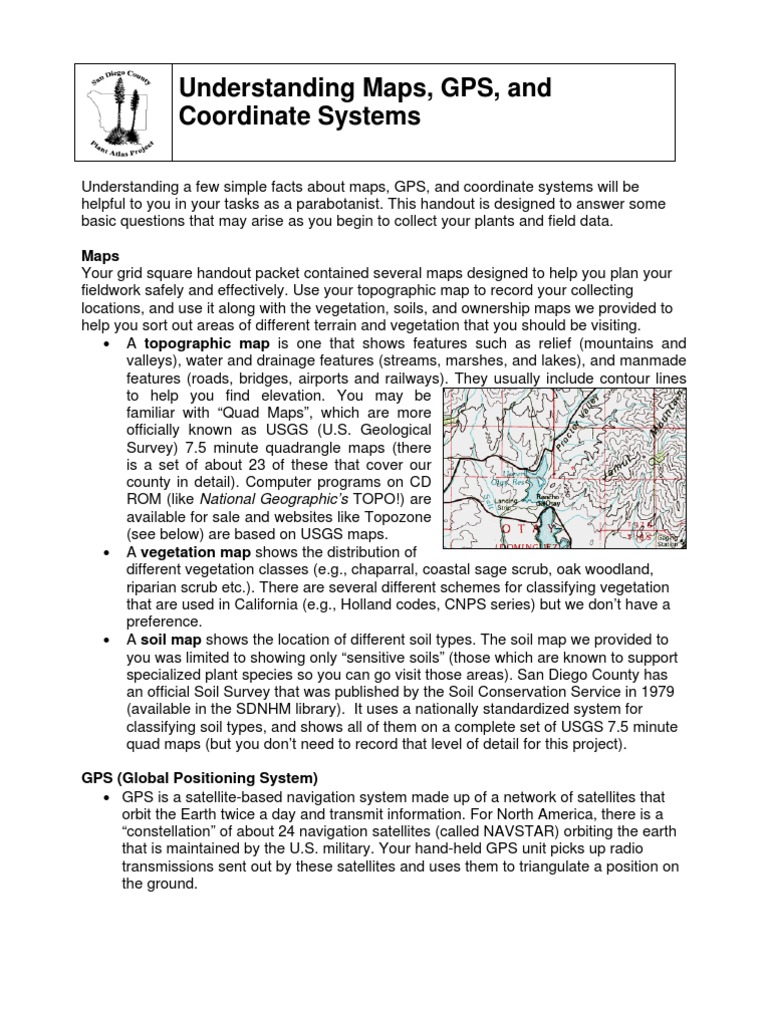 Geospatial GPS Coordinate Systems Explained PDF | PDF | Teaching ...