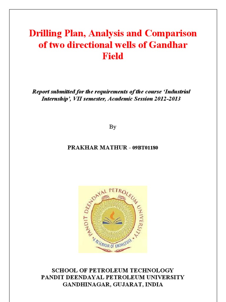 Drilling Plan Anlaysis and Comparison of Two Directional Well of ...