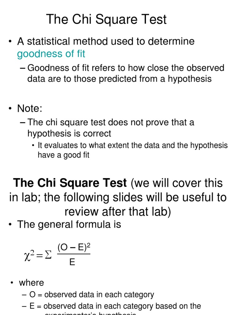 The Chi Square Test | PDF | Chi Squared Distribution | P Value