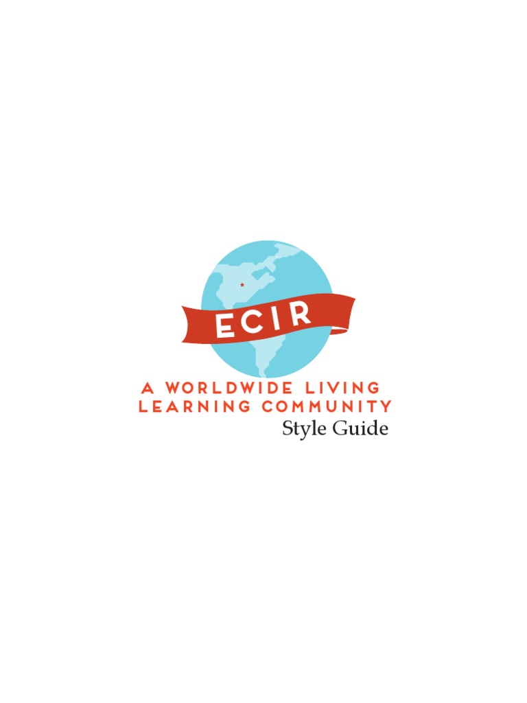 ECIR Logo Design Style Guide | PDF | Logos | Text