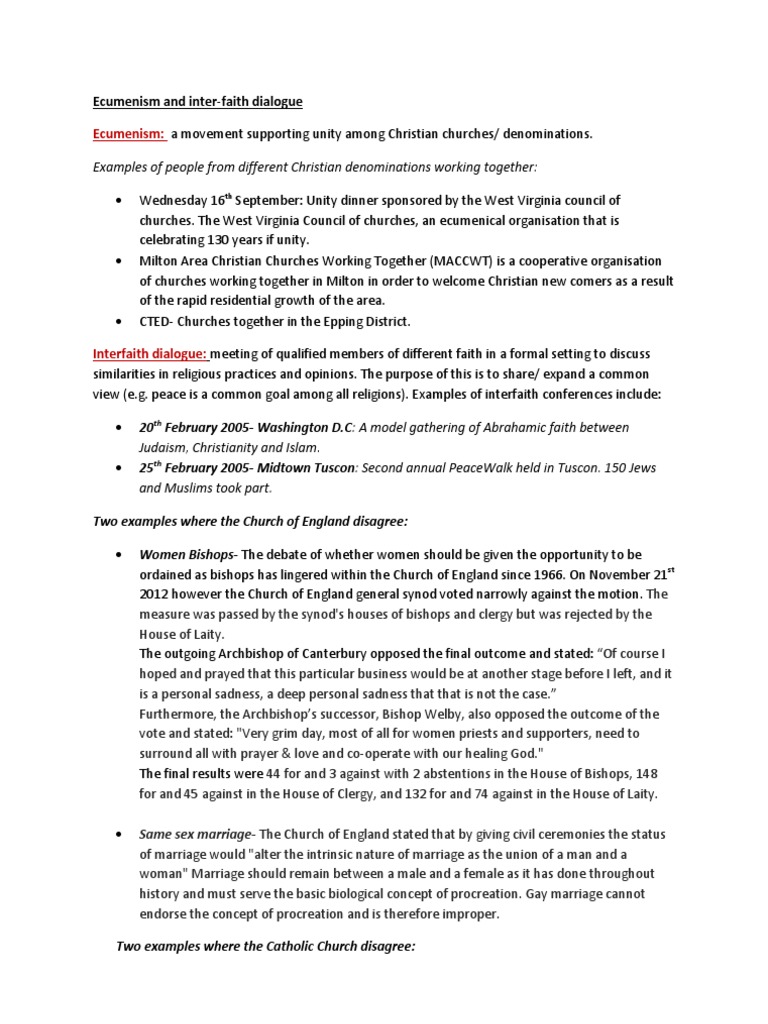 Ecumenism and Inter | PDF | Interfaith Dialogue | Ecumenism