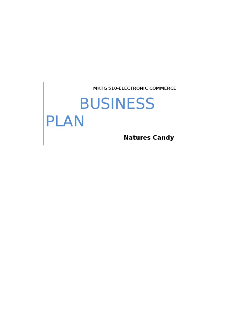 Nature's Candy E-Commerce Business Plan | PDF | Startup Company | Small ...