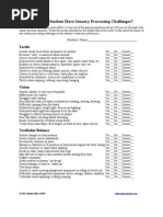 Sensory Profile School Companion 2 | PDF | Perception | Stimulus ...