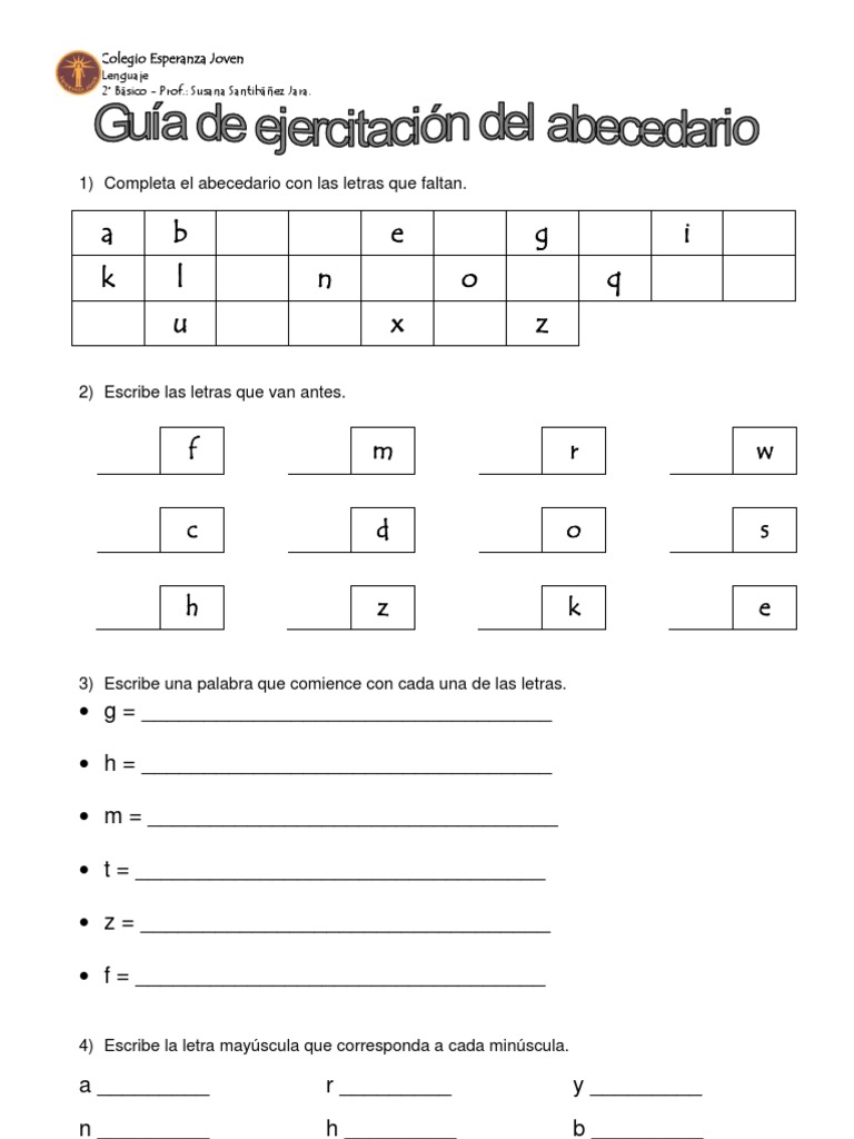 completar abecedario