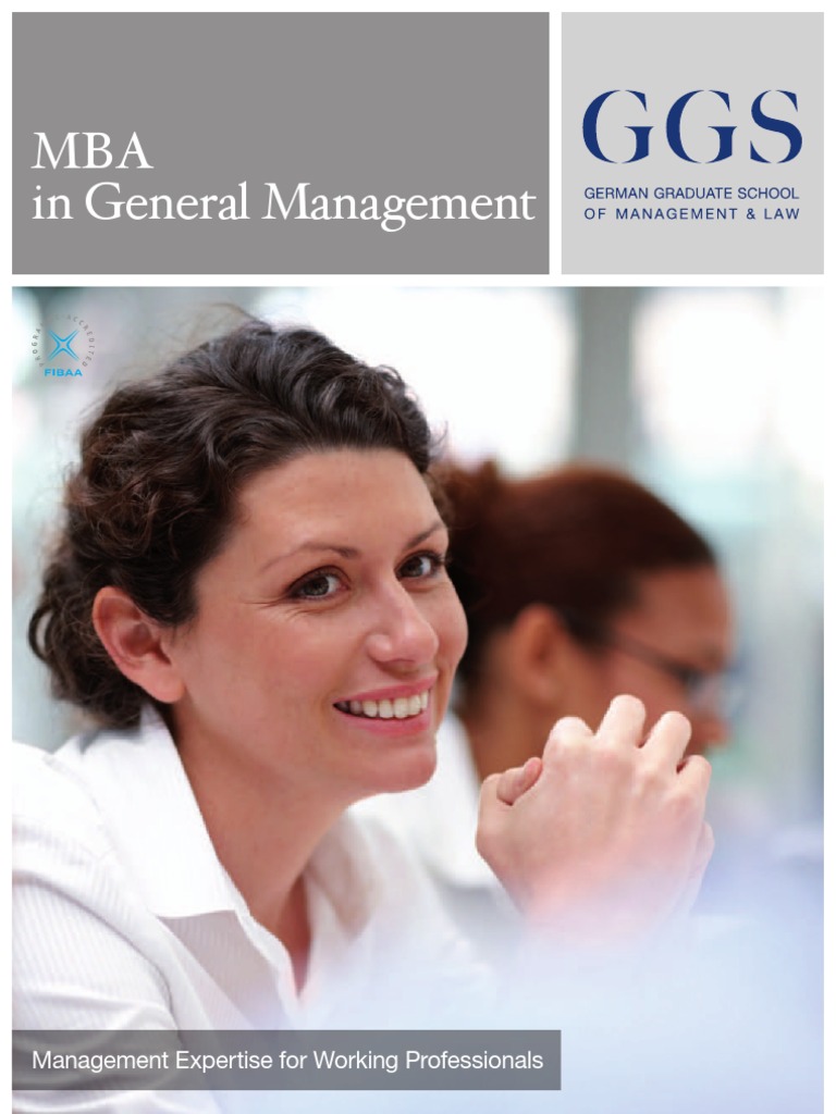 MBA in General Management: Management Expertise For Working ...