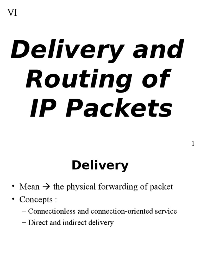 Delivery and Routing of IP Packets | PDF | Routing | Internet Protocols