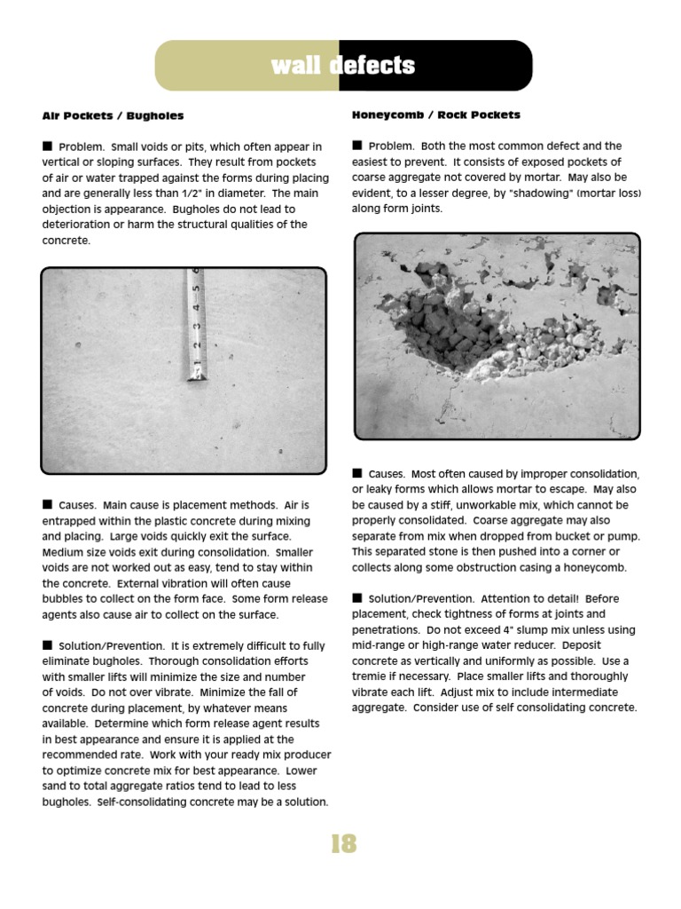 Wall Defects | PDF | Concrete | Industries