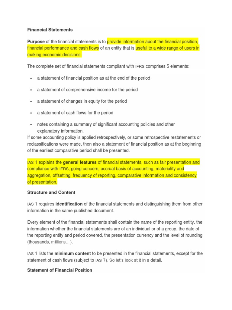 Ias 1 | PDF | International Financial Reporting Standards | Balance Sheet