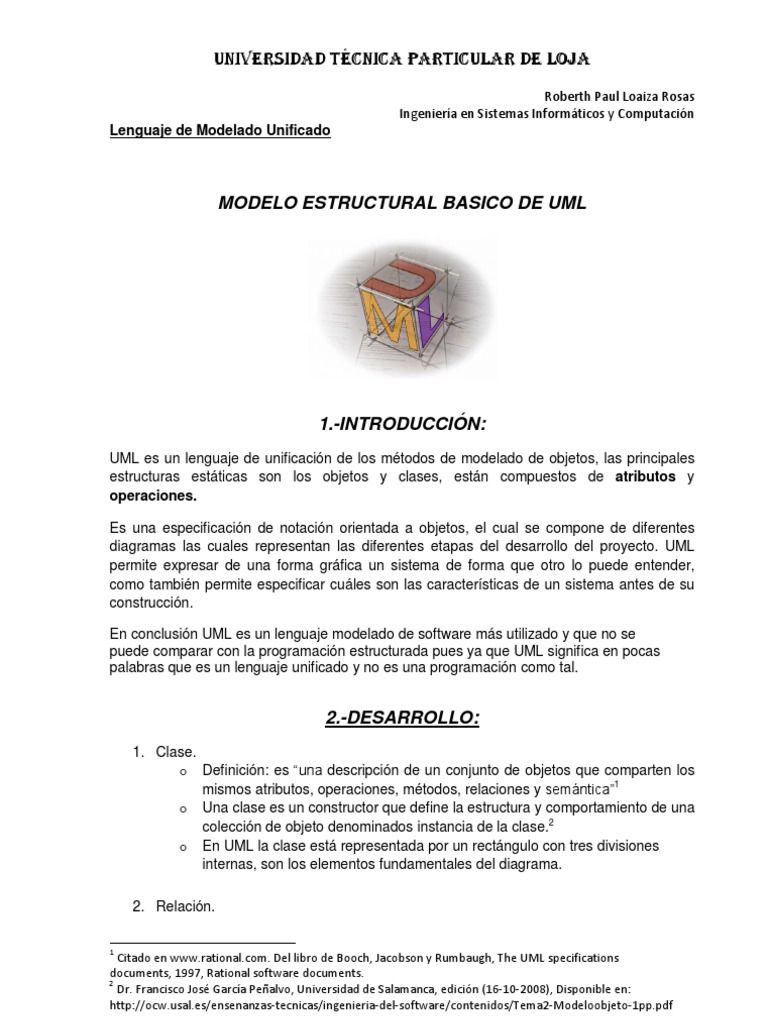 Modelo Estructural Basico | PDF | Lenguaje de modelado unificado | Objeto (informática)
