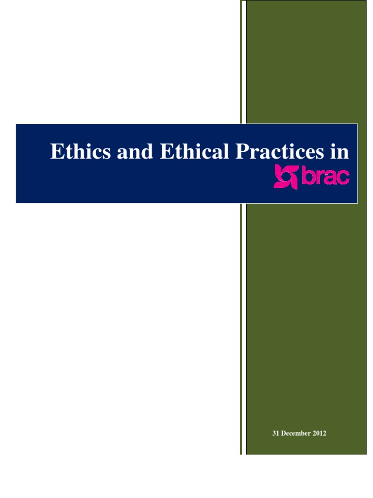 Ethics and Ethical Practices in BRAC | PDF | Business | Labour