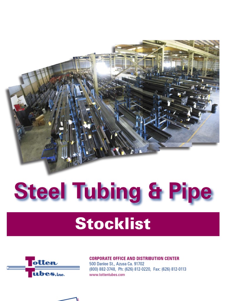 Totten Tubes: Steel Tubing Overview | PDF | Pipe (Fluid Conveyance ...