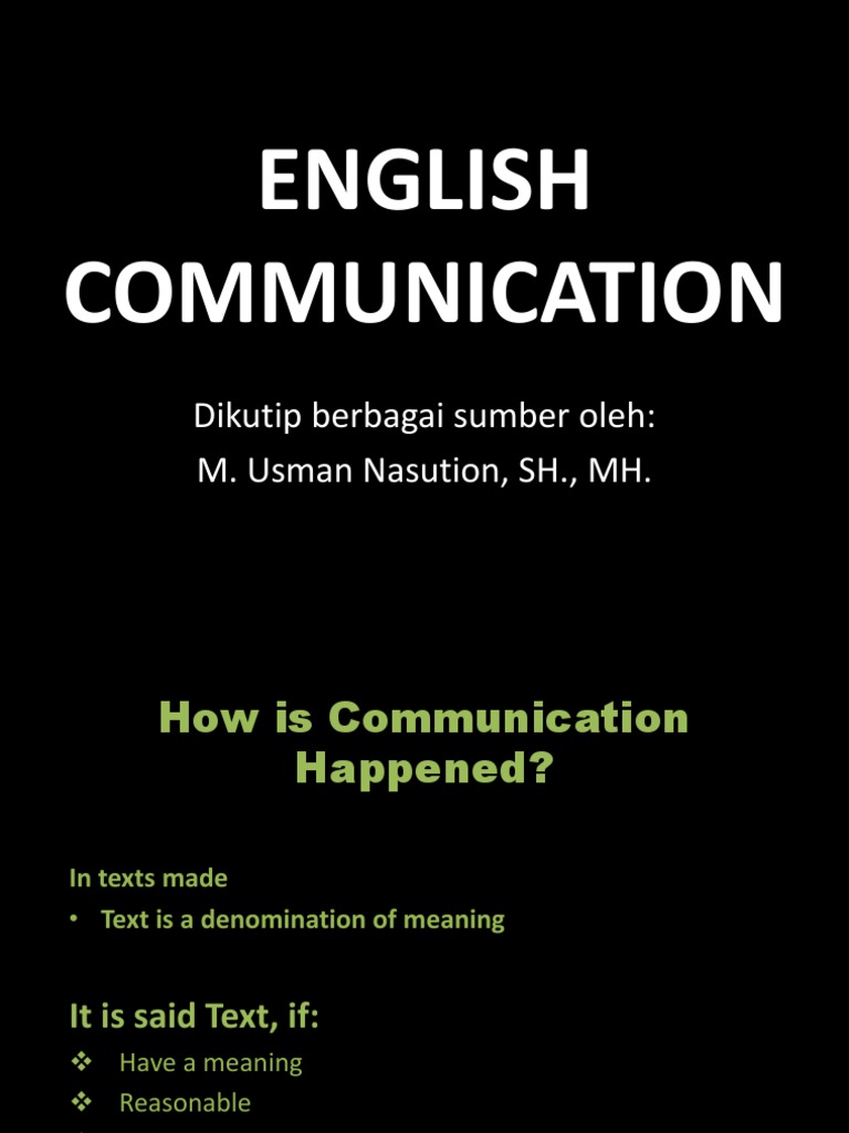 English Communication | PDF | Adverb | Verb