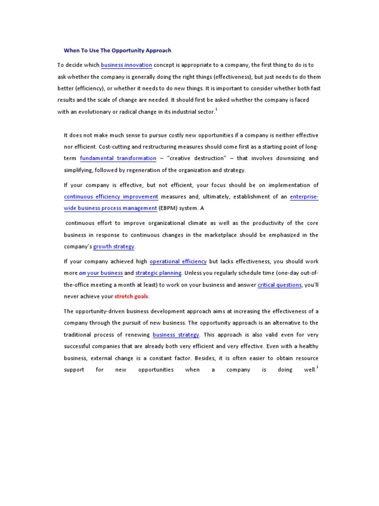 Opportunity Approach References | PDF | Strategic Management | Creativity