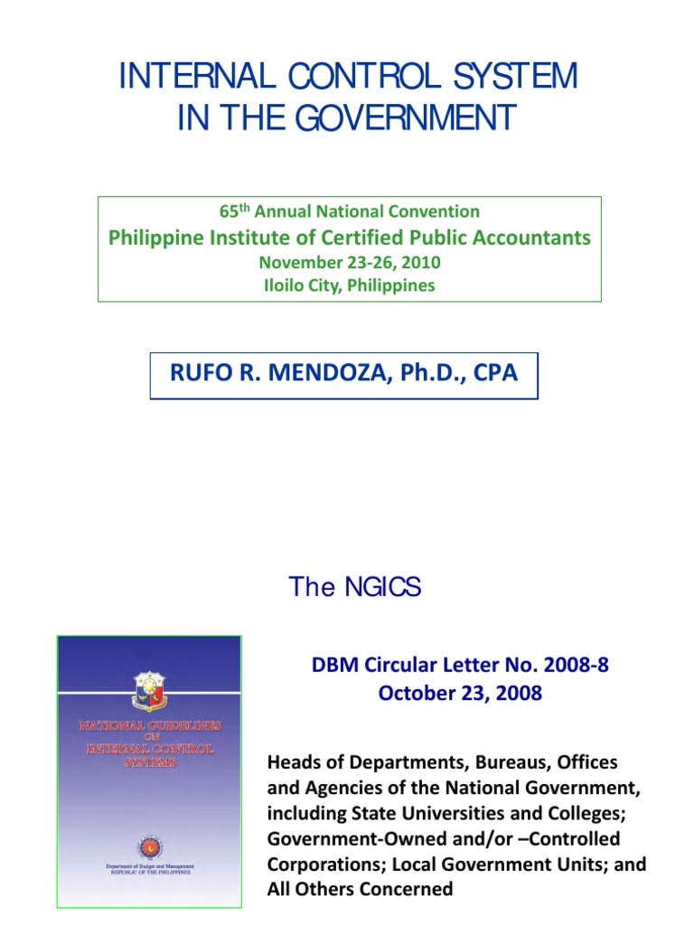 Internal Control Guidelines for Government | PDF | Accounting | Audit