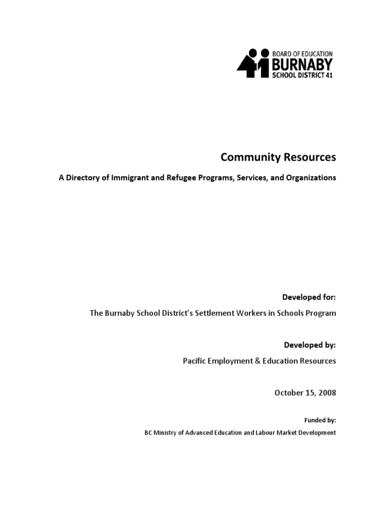Burnaby Immigrant Resource Directory | PDF | Health Professional ...