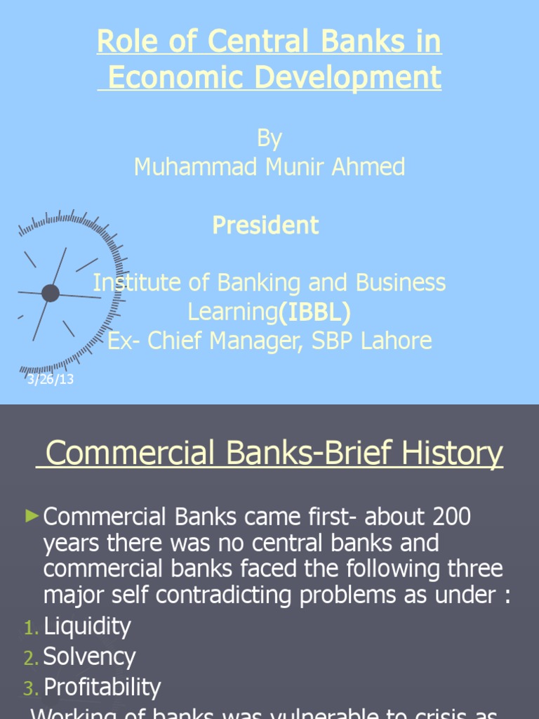 Role of Centeral Banks[1] | Central Banks | Banks