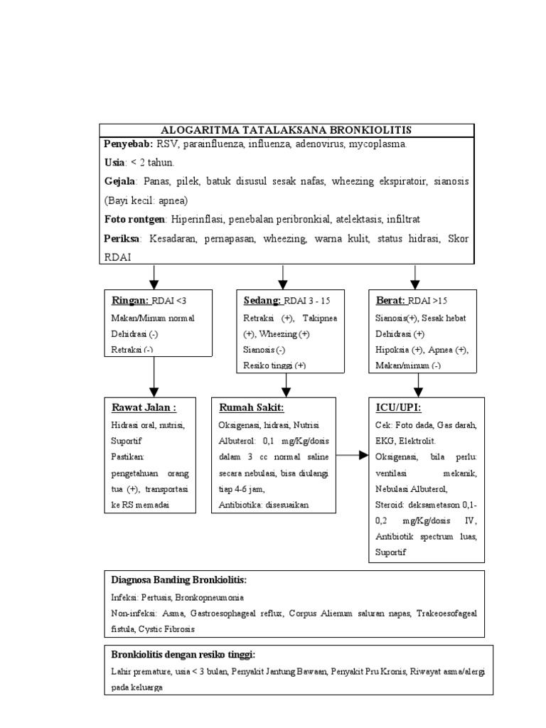 Alogaritma Tatalaksana Bronkiolitis | PDF